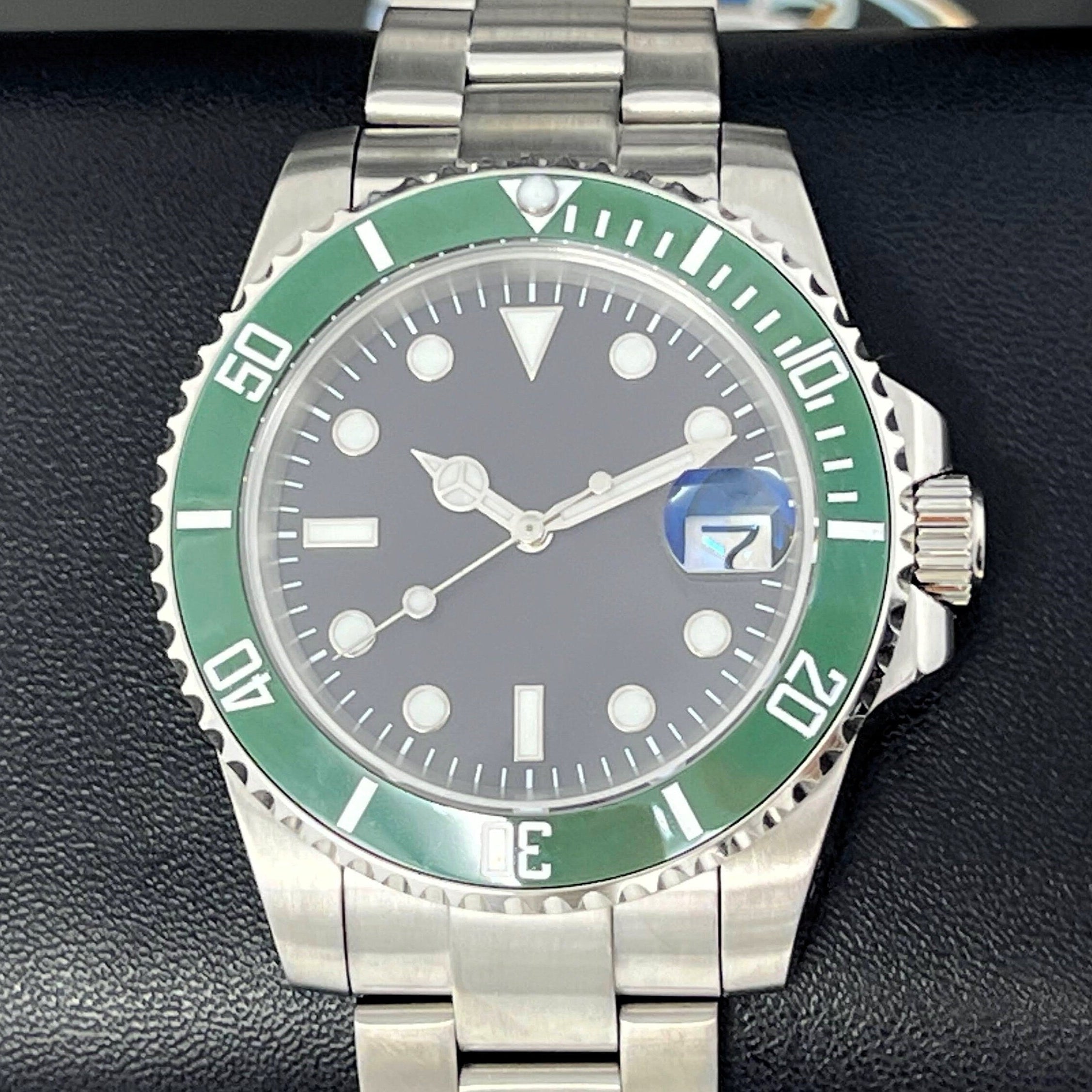 Custom Emerald Sub Watch | Green NH35 Automatic Diver